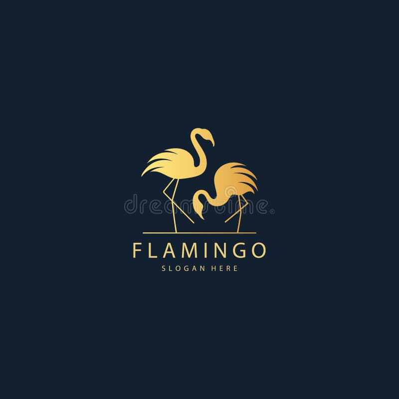 Flamingo Logo with Modern Design Stock Vector - Illustration of bird ...
