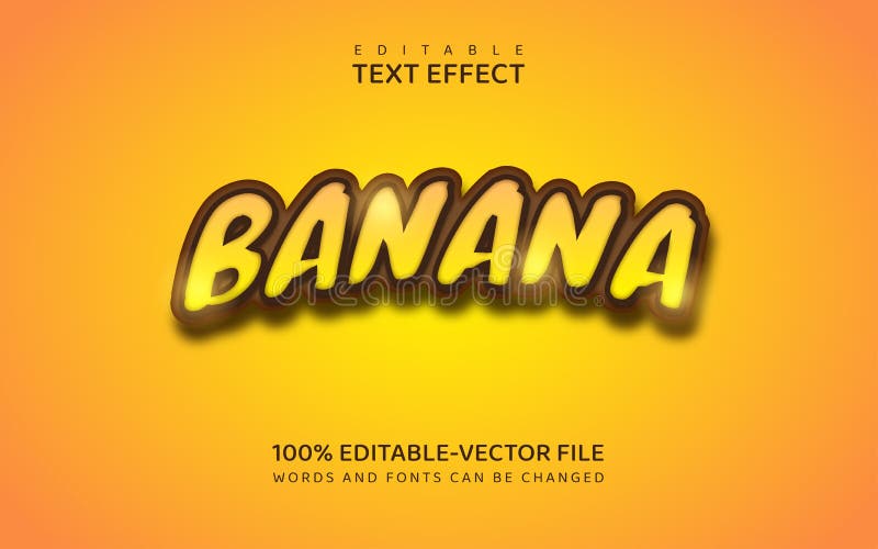 Banana Text Effect Stock Illustrations – 102 Banana Text Effect Stock ...