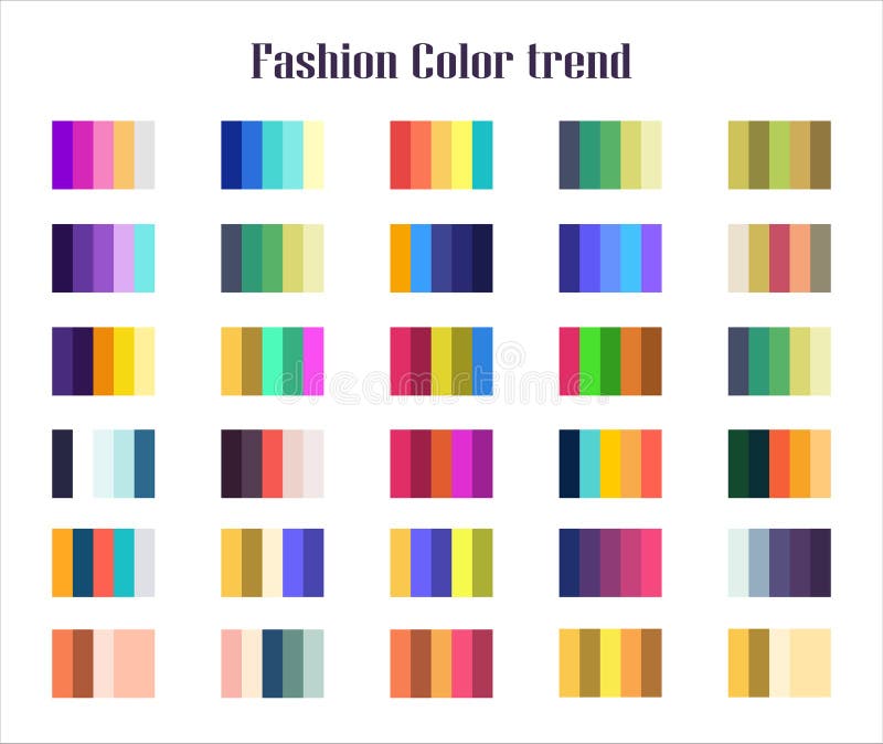 Fashion Color Trend. Color Palette Swatches Vector Design Stock Vector ...