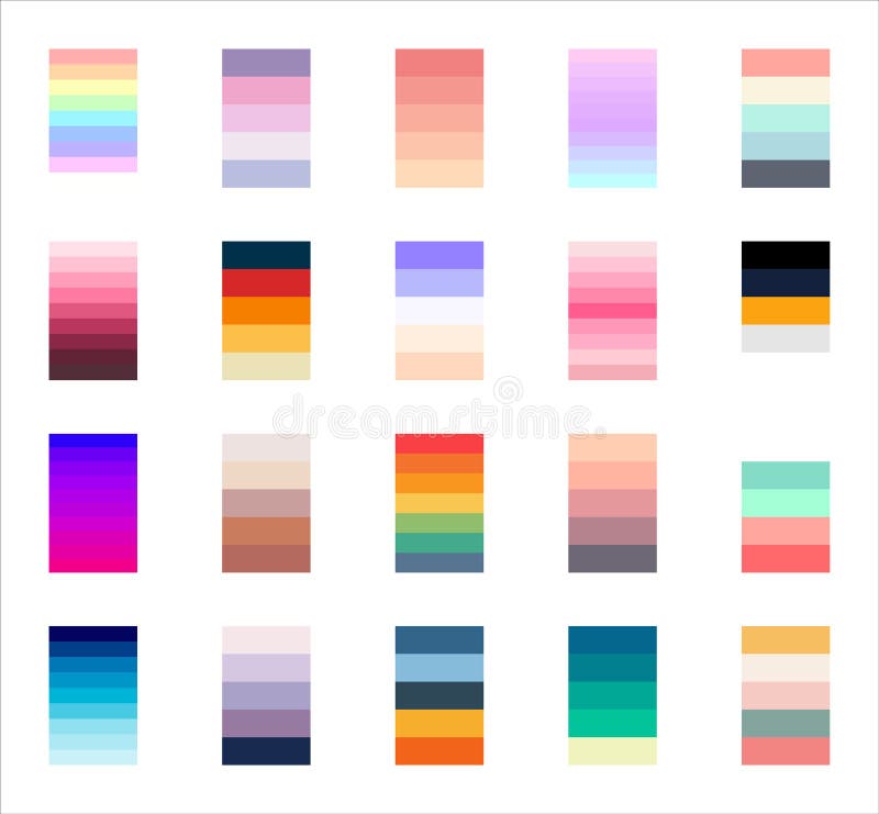 Fashion Color Trend. Color Palette Swatches Vector Design Stock Vector ...