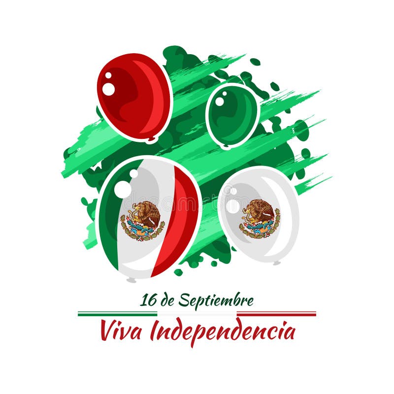 September 16, Happy Independence Day of Mexico Stock Vector ...