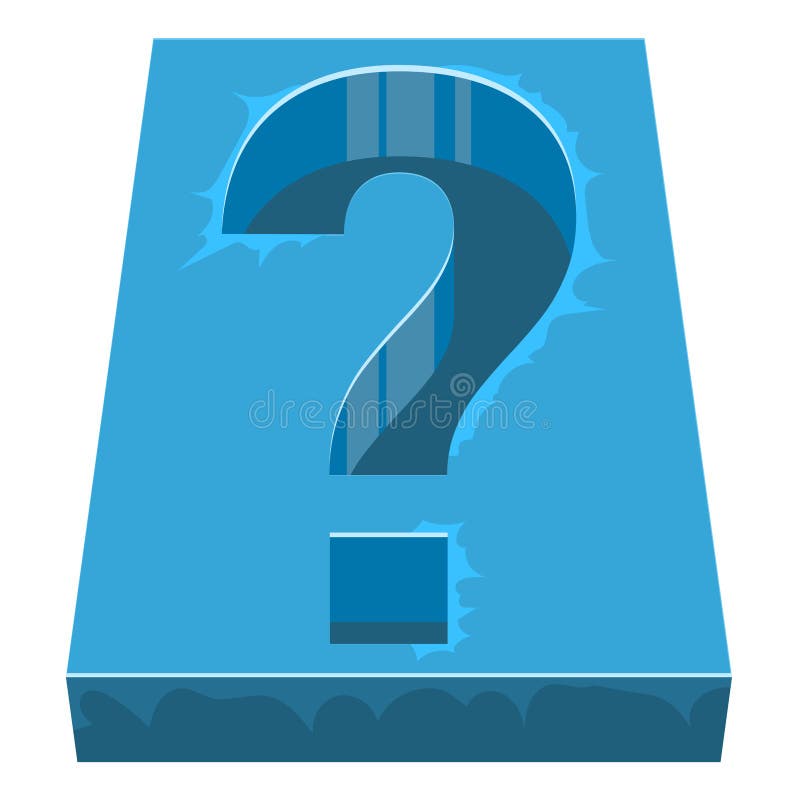 Close Up Blue Question Mark Scene Stock Vector - Illustration of ...