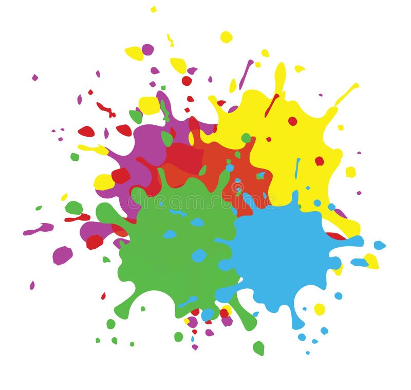 Various colors splash stock vector. Illustration of decorative - 195927543
