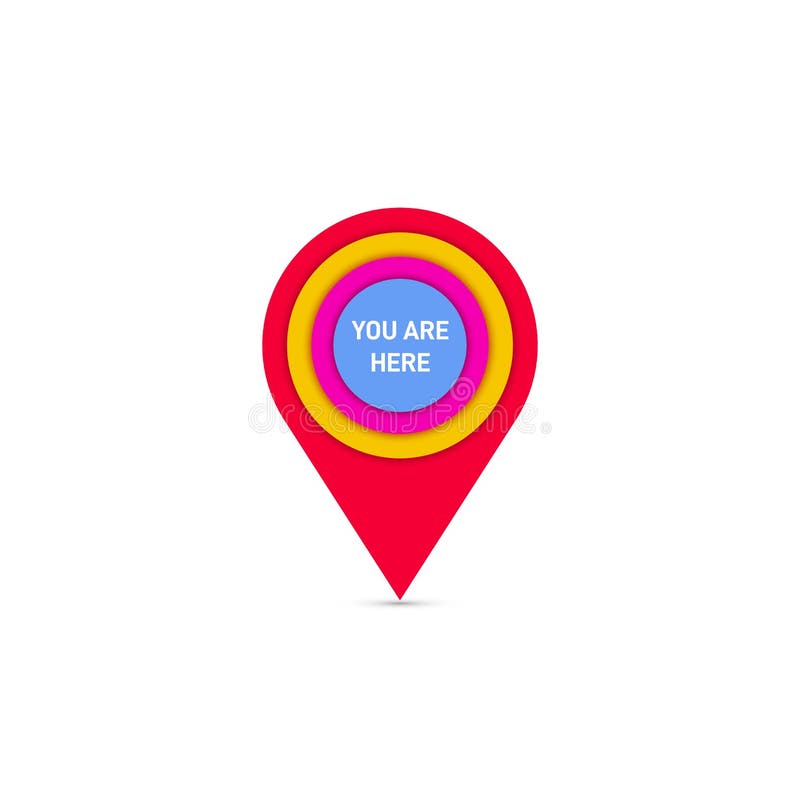 You are Here Map Indicator. Pin Icon Design. Vector Illustration Stock ...