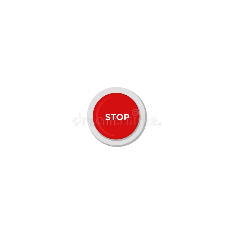 Stop buttons icon. stock vector. Illustration of emergency - 196438362