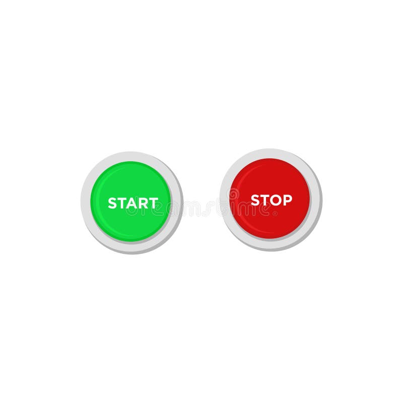 Start Stop Push Buttons Stock Illustrations – 982 Start Stop Push ...