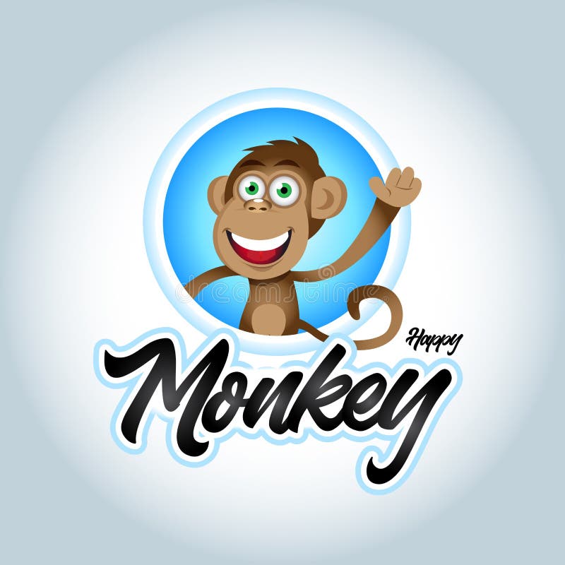 Cute Monkey Logo Shape Circle Stock Illustrations – 23 Cute Monkey Logo Shape Circle Stock ...