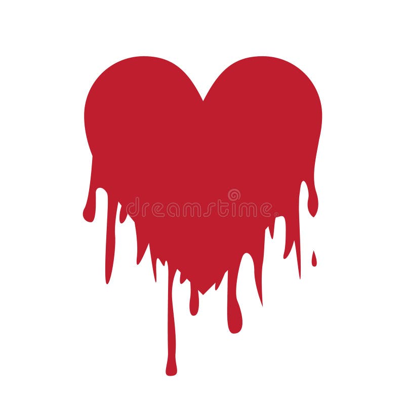 Isolated Vector Illustration of a Bleeding Heart. Stock Vector ...