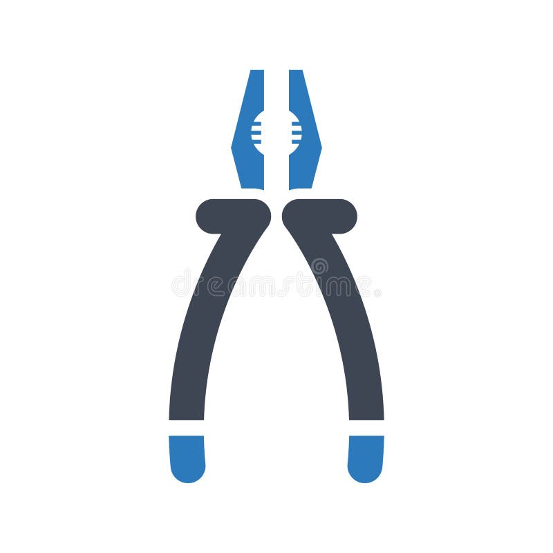 Pliers Tool, Equipment Icon Set, Vector Illustration in 6 Colors ...