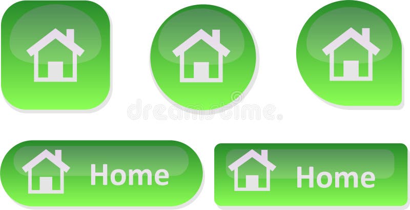 Different Shapes of Home Icon Set Stock Vector - Illustration of ...