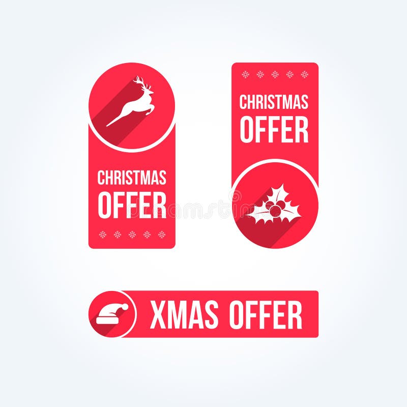 Christmas Offer Labels stock vector. Illustration of clearance - 196968008