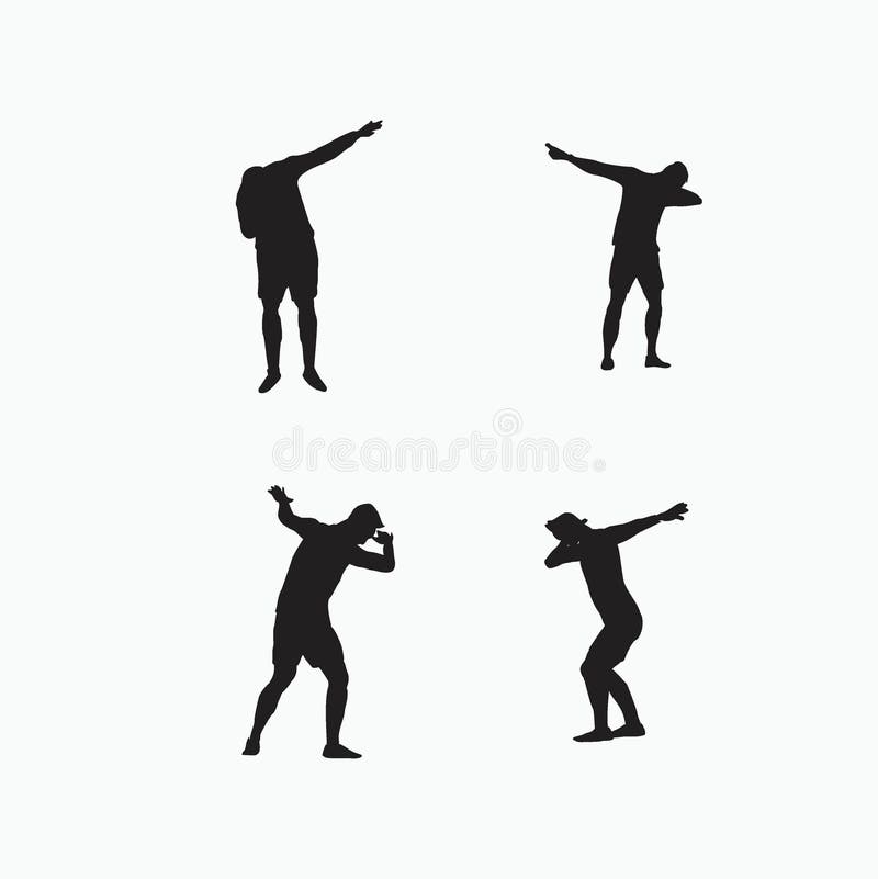 Dabbing Silhouette Stock Illustrations – 125 Dabbing Silhouette Stock ...