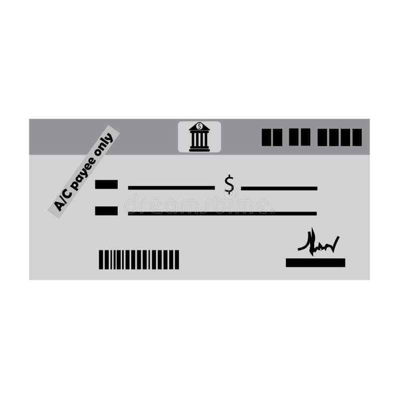 Bank Account Payee Check Book Icon Stock Vector - Illustration of ...