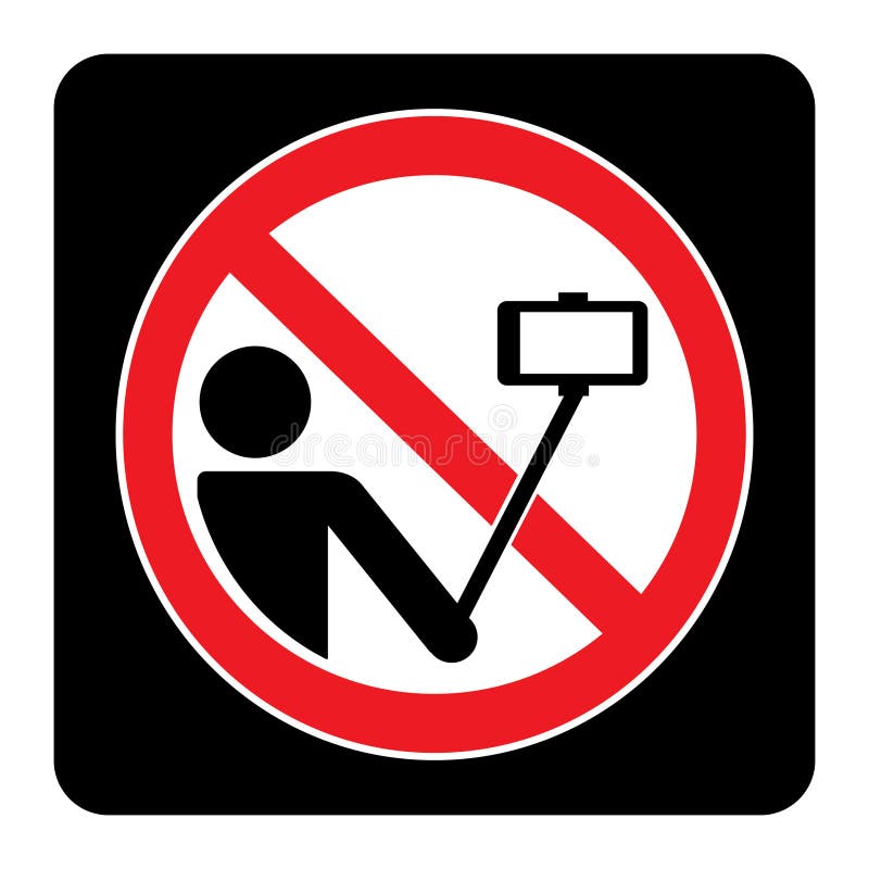 No Selfie Sign Stock Illustrations – 190 No Selfie Sign Stock ...