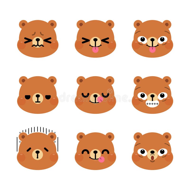 Cute Bear Emoji Stock Illustrations – 2,109 Cute Bear Emoji Stock ...