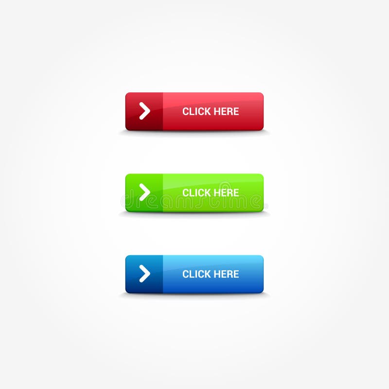 Website & App UI Buttons Stock Vector - Illustration of mail, site ...