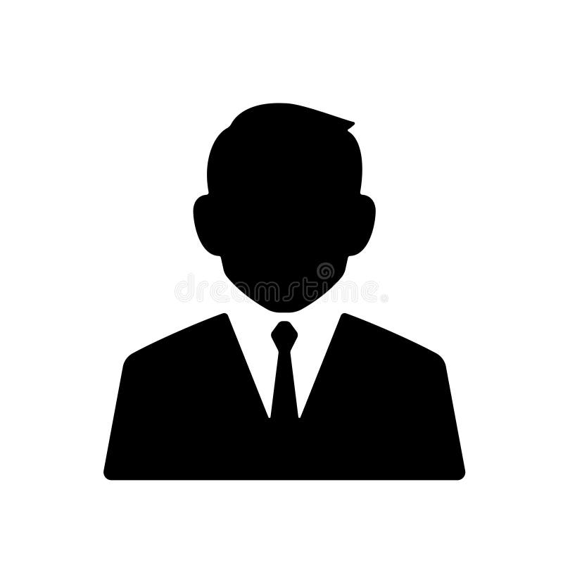 Businessman Icon, User Symbol of Man in Business Suit, Vector ...