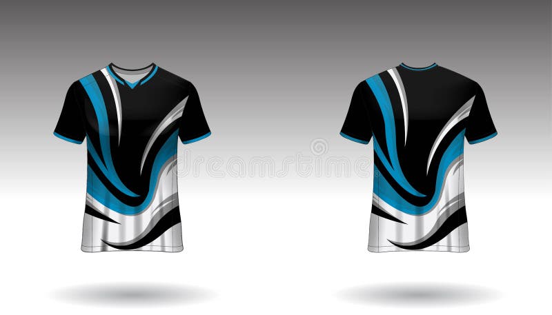 Football Club Football Jersey Design Vector. Uniform Front and Back ...