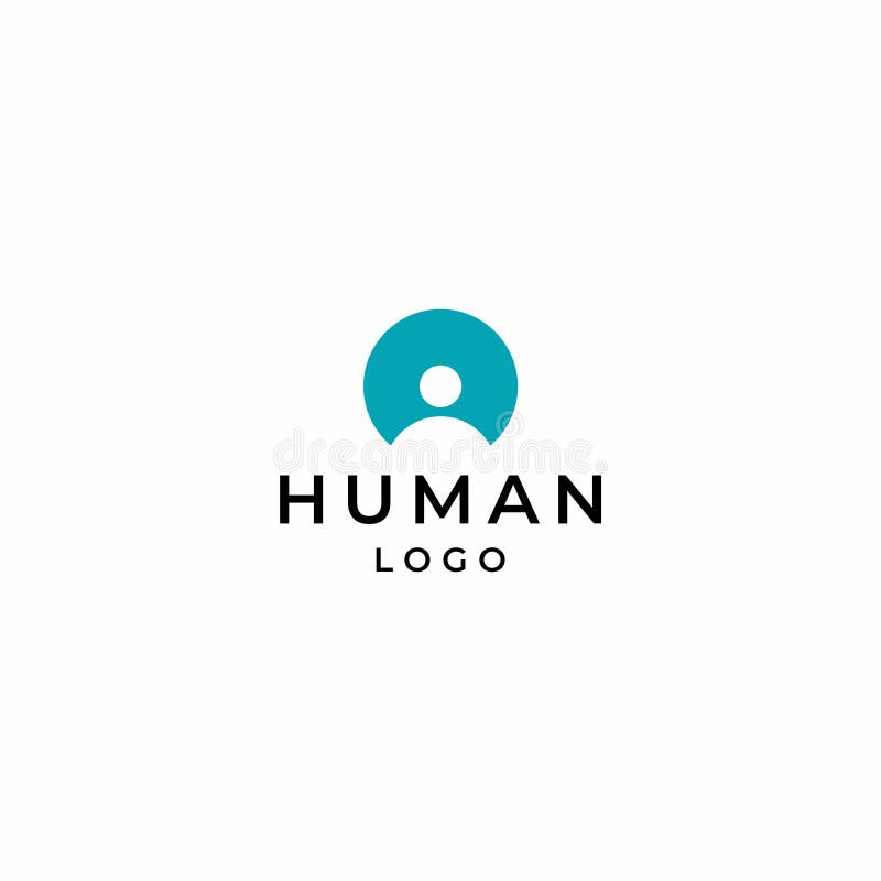 SINGLE_HUMAN_LOGO stock vector. Illustration of interface - 197311284