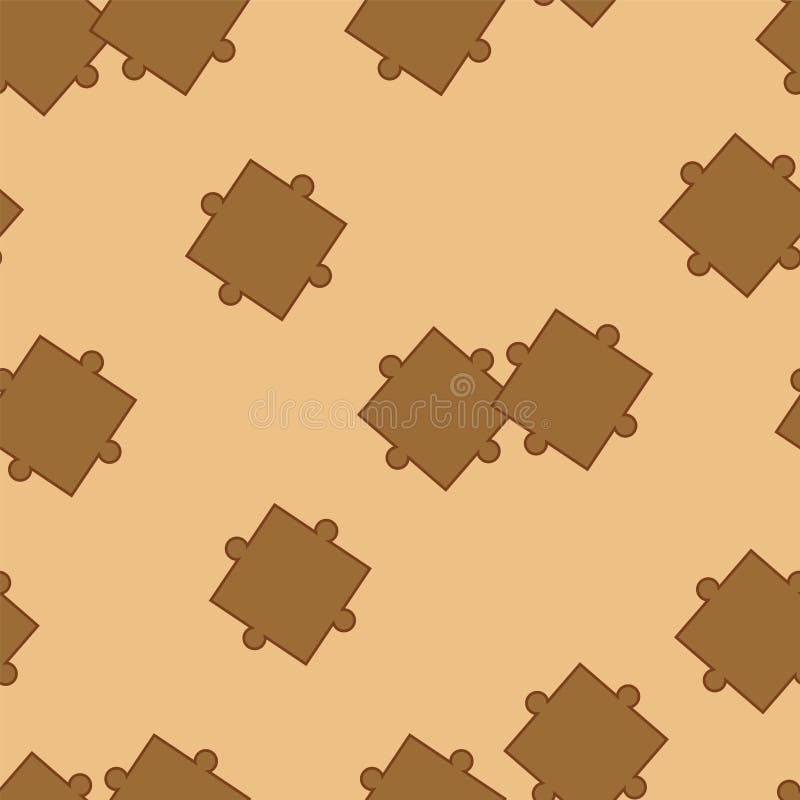 Seamless Pattern with Brown Puzzle Pieces Vector Stock Vector ...