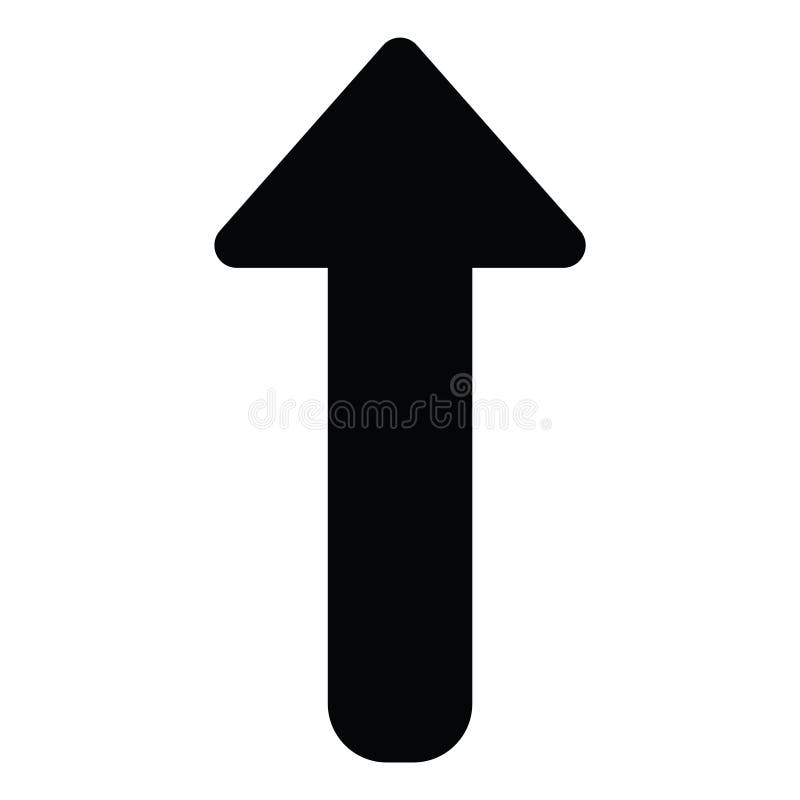 Up arrow sign icon stock vector. Illustration of move - 197652994