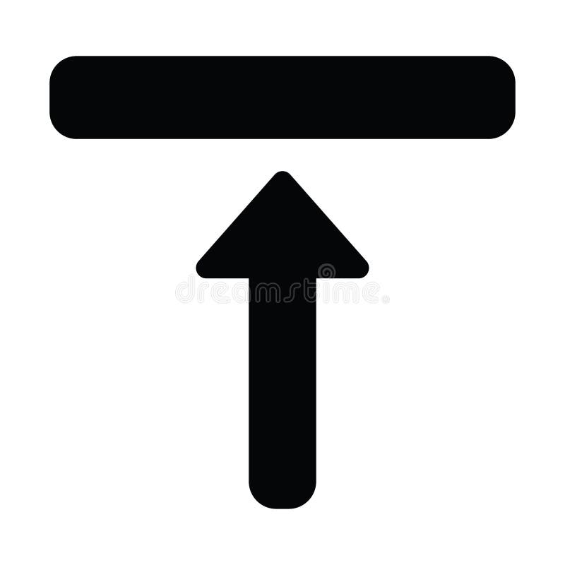 Up arrow sign icon stock vector. Illustration of move - 197652994