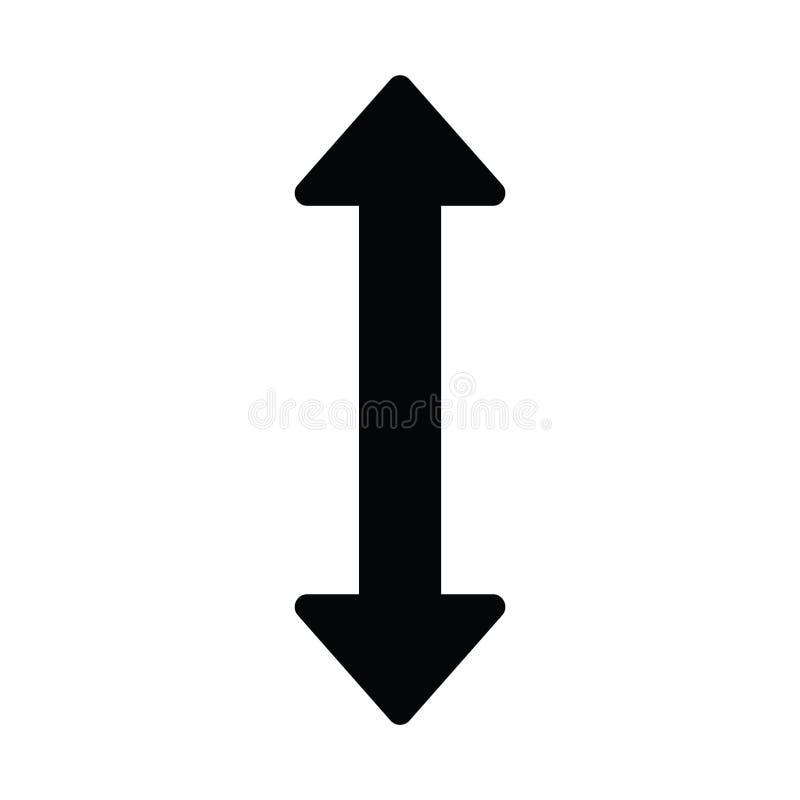 Up and down arrow sign stock vector. Illustration of arrows - 197653004