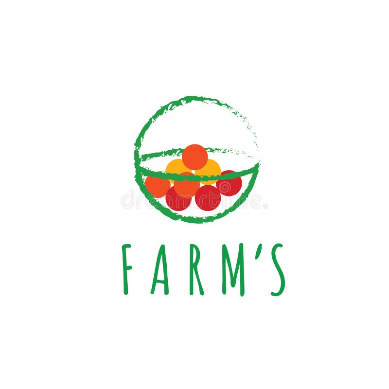 Bio Farming Fresh Food Vector Logo Stock Vector - Illustration of drink ...