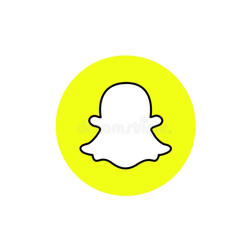 Snapchat round app. editorial stock image. Illustration of snap - 197857059