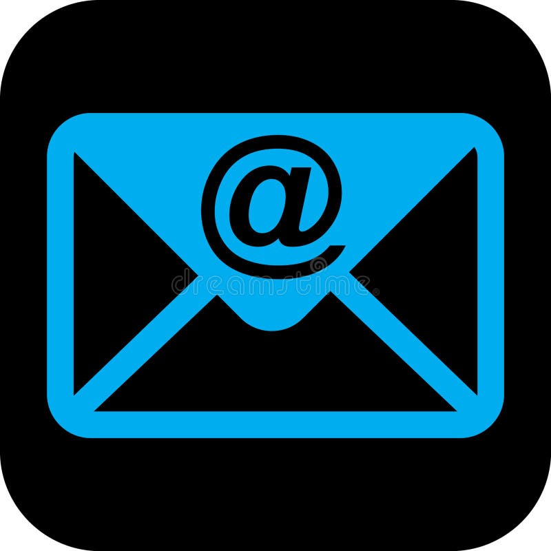 Email @ button stock vector. Illustration of symbol - 197944935