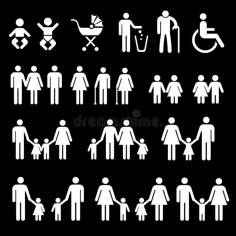 Human People Vector Icon Set Stock Vector - Illustration of symbol ...