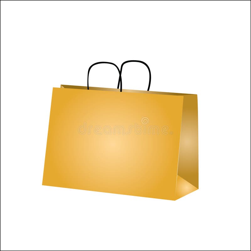 Shopping paper bag Graphic stock illustration. Illustration of packing ...