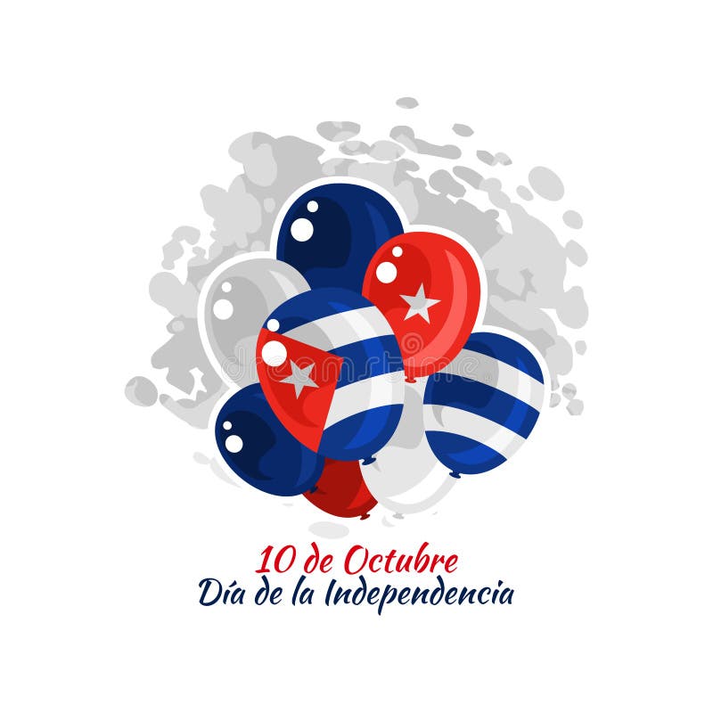 October 10, Independence Day of Cuba Stock Vector - Illustration of ...