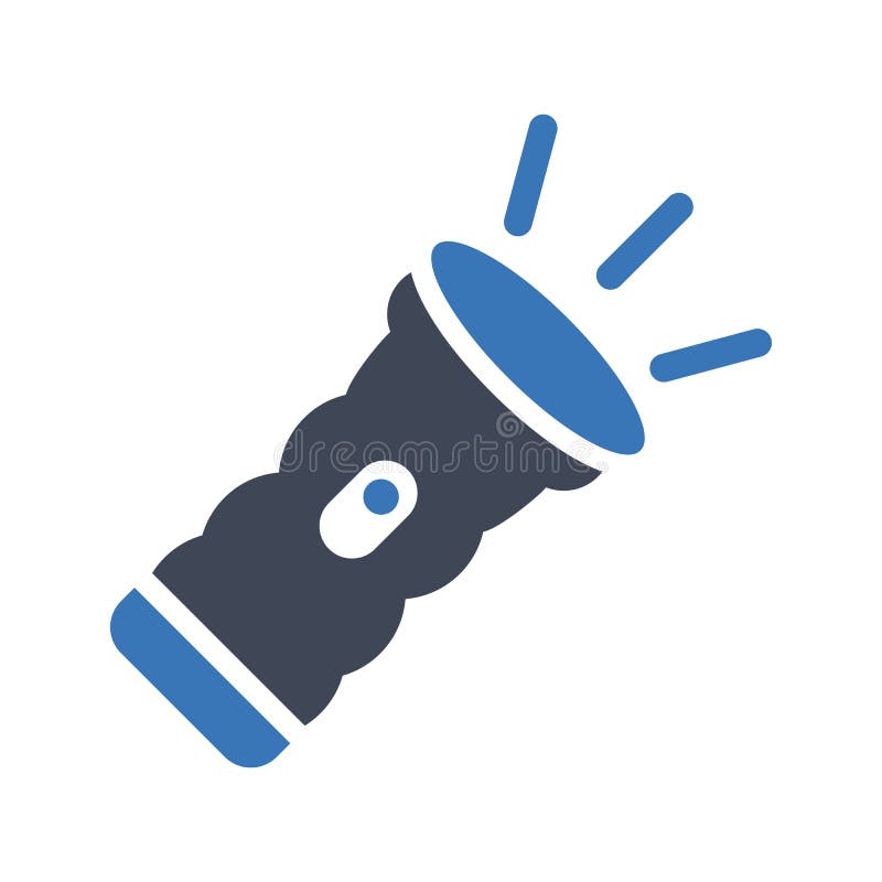 Torchlight Flash Light Vector Icon Stock Vector - Illustration of icon ...
