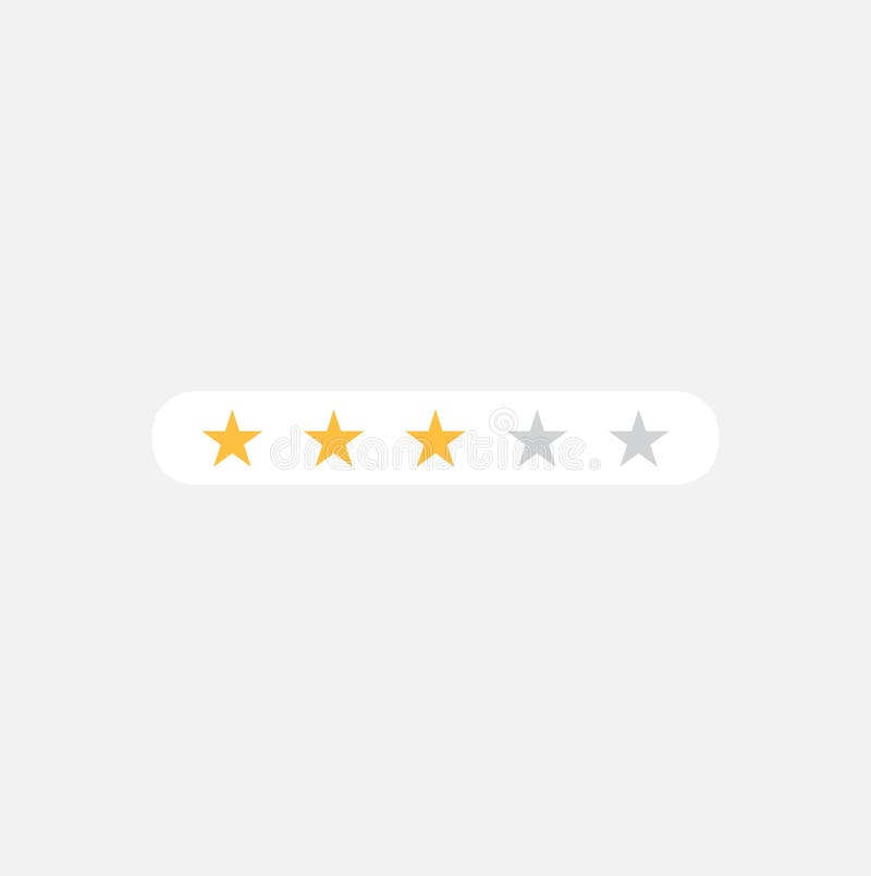 UI Design with Five Stars Rating for a Product or Service. Vector ...