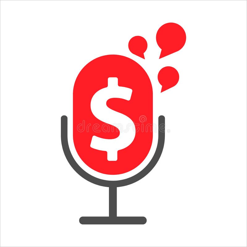 Microphone Icon. Microphone and Money Icon Stock Vector - Illustration ...