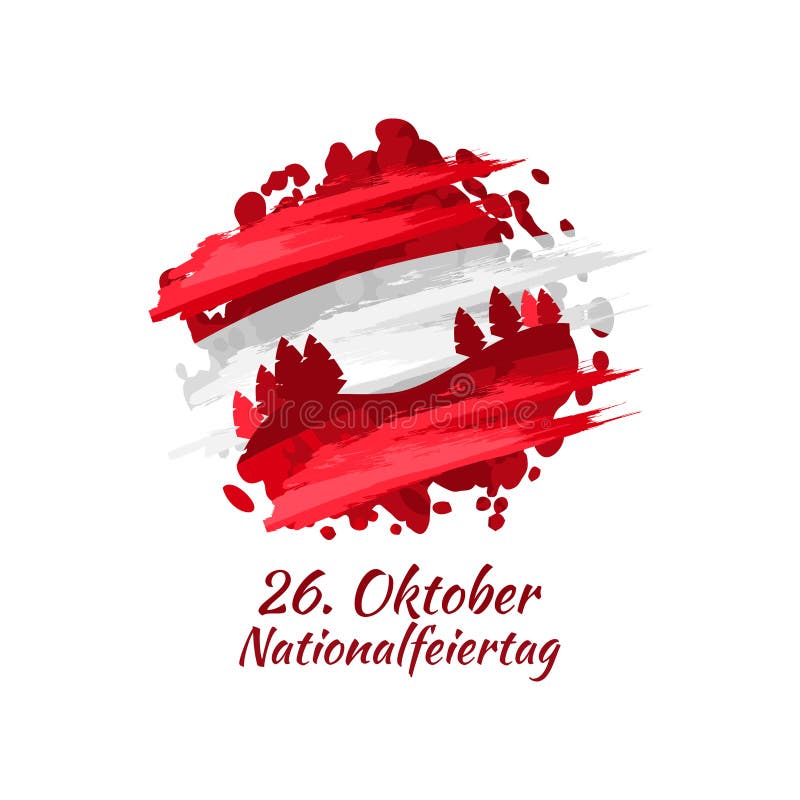 October 26, Happy National Holiday of Austria Stock Vector ...