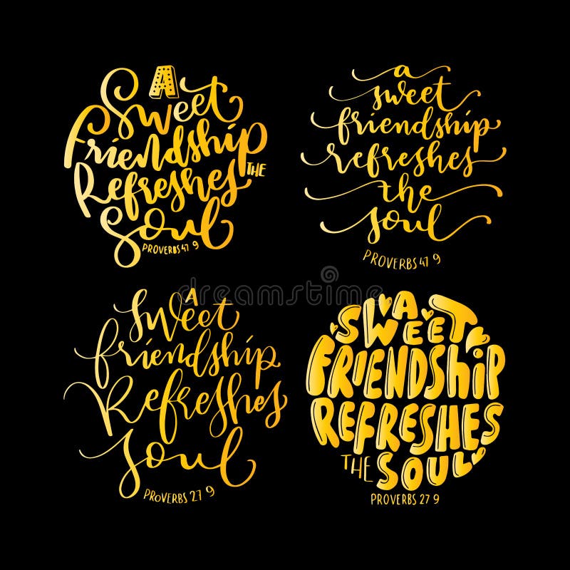 Set of Printable Scripture Lettering Stock Vector - Illustration of ...