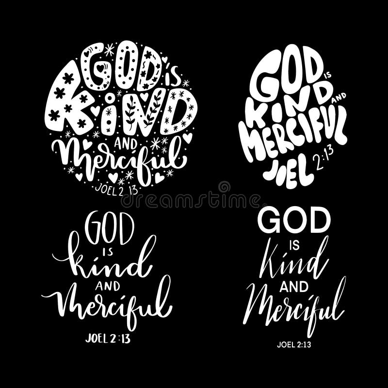 Printable Scripture Lettering on Black Background Stock Vector ...