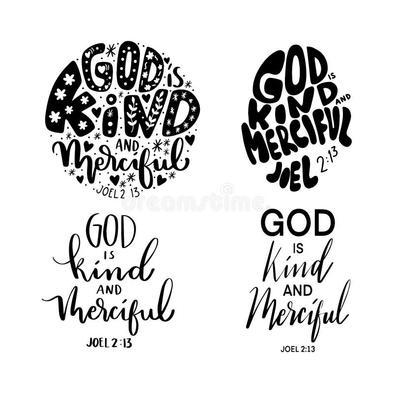 Set of Printable Scripture Lettering on White Background Stock ...