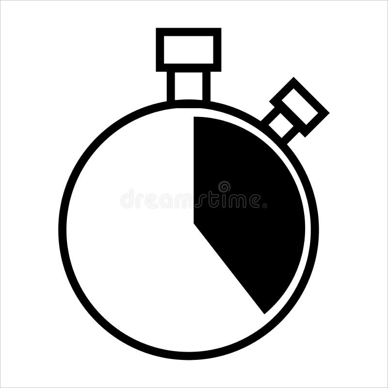 Timer Icon Vector. Outline Style Icon Stock Vector - Illustration of ...