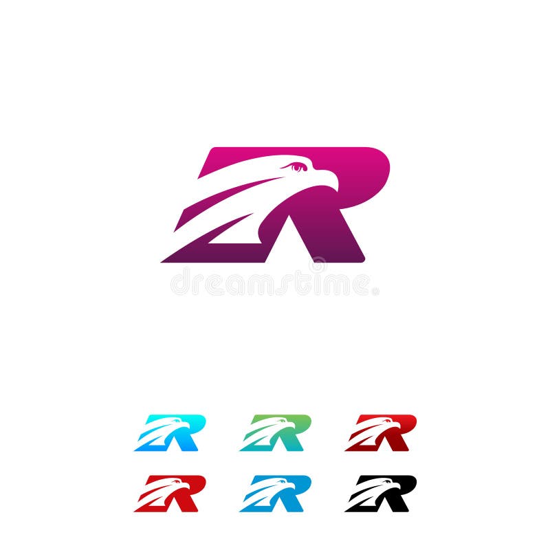 Eagle R Logo Creative Wing Fly Phoenix Stock Vector - Illustration of ...