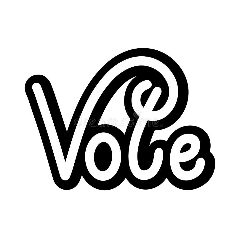 Printable word of Vote stock vector. Illustration of electing - 198405273