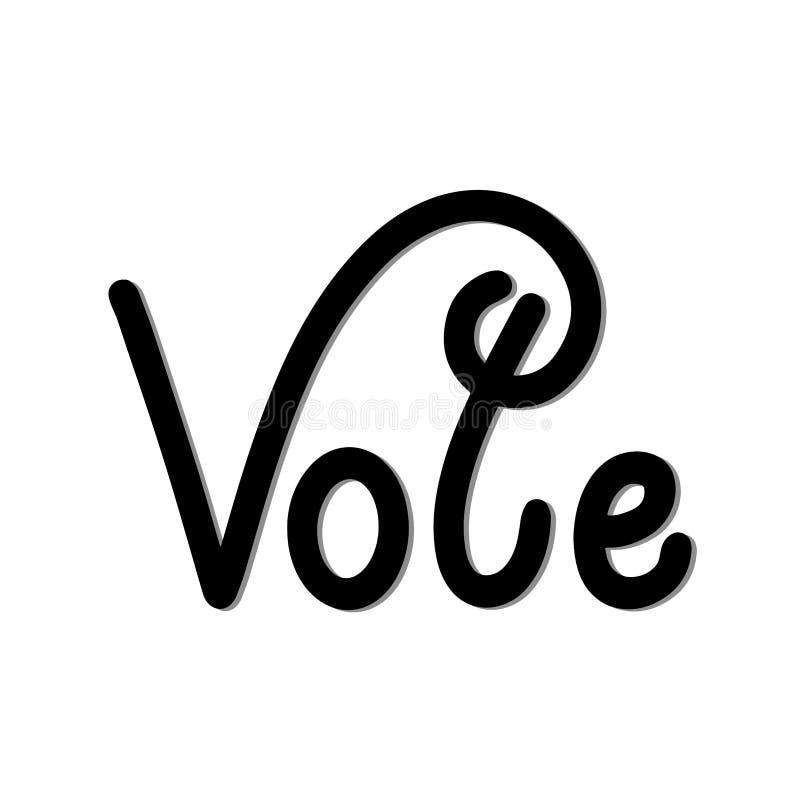 Printable word of Vote stock vector. Illustration of hand - 198405317