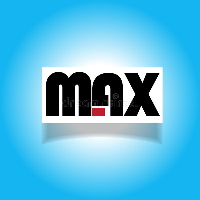 Initial Max Logo Design Vector Ilustration Stock Vector - Illustration ...