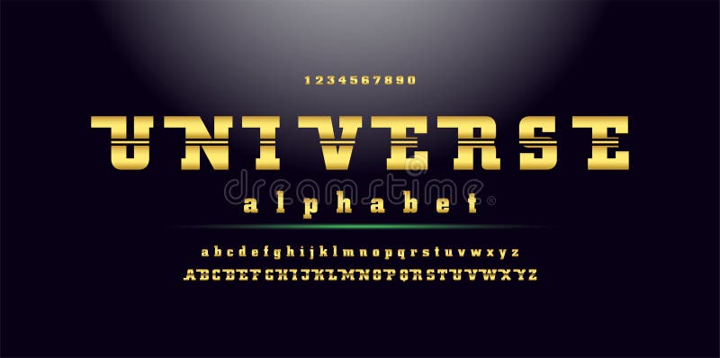 Abstract Digital Modern Font Design, Trendy Alphabet Letters and ...