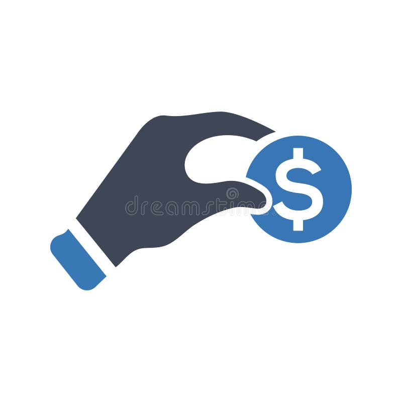 Give Money Donation Vector Icon Stock Vector - Illustration of donation ...