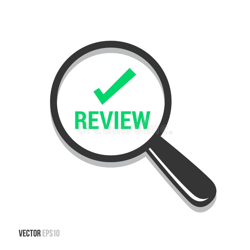 Review Magnifying Glass stock vector. Illustration of symbol - 198485118