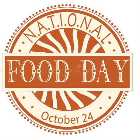National Food Day Sign and Badge Stock Vector - Illustration of dishes ...