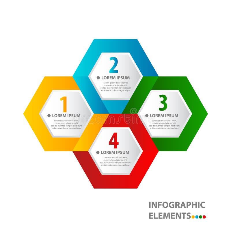 Modern and Creative Business Infographic Template with 4 Elements and ...